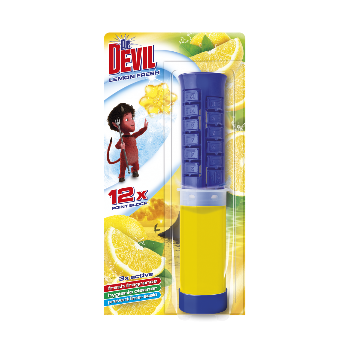 Dr. Devil 3in1 WC Point block Lemon Fresh | TOMIL s.r.o.