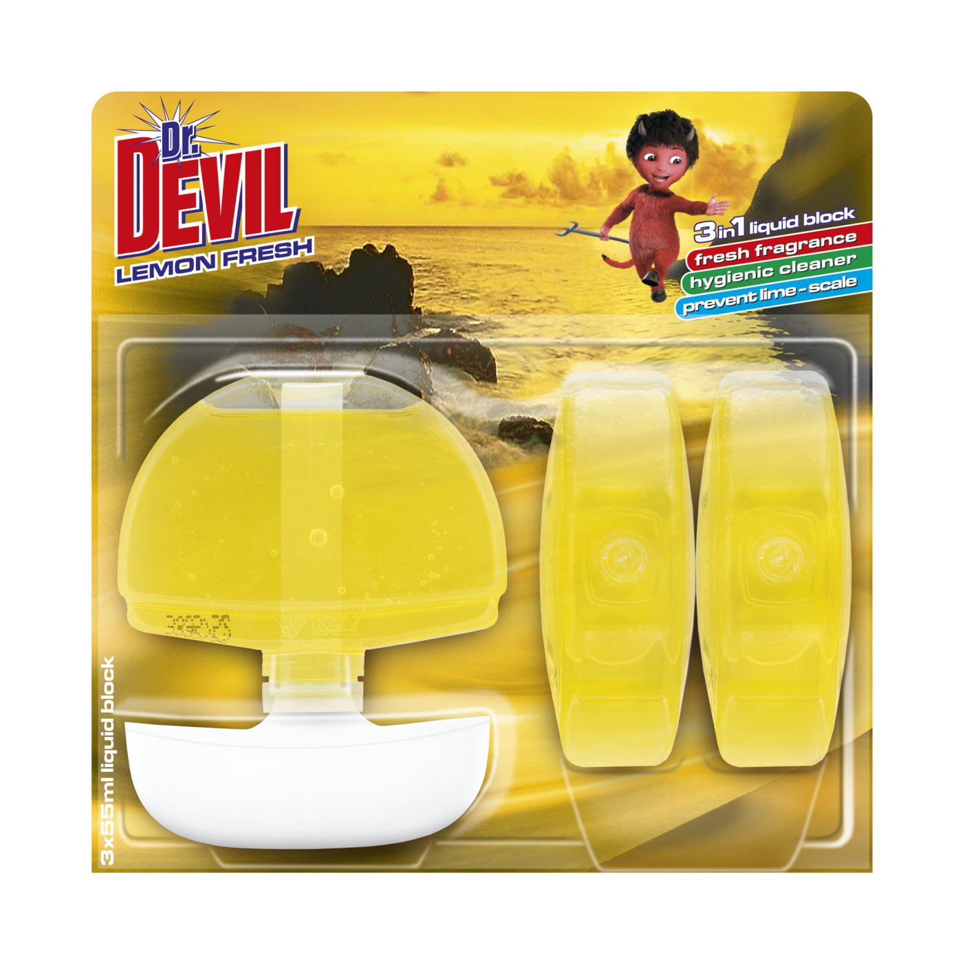 The Lemon fresh liquid 3in1 WC block