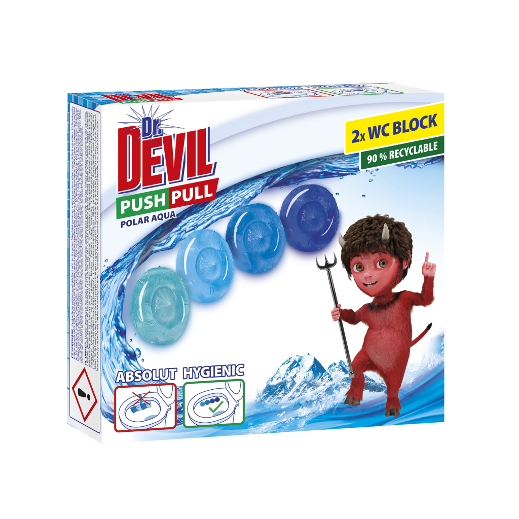 Dr. Devil WC PUSH PULL GEL Polar Aqua | TOMIL s.r.o.